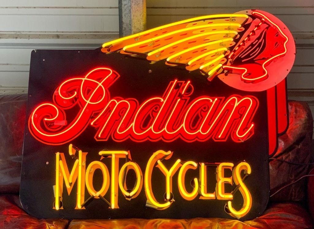 Indian Motocycles Neon Sign – Iconic Motorbike Auctions